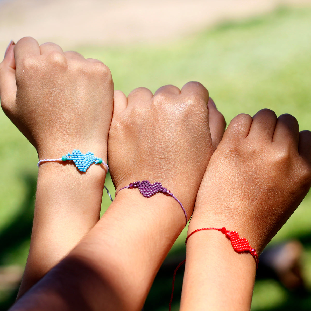 Heart Set of Bracelets – Handmade by Friendship Bridge®